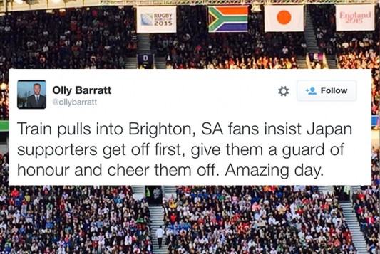 Goosebump Moment As South African Supporters Cheer Japanese Fans